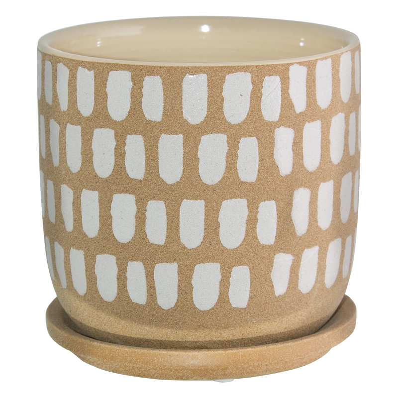 NATURAL WHITE SPOT POT 15 CM – Transnatal