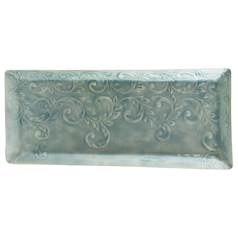 EMBOSSED RECT DECOR TRAY 41X18CM – Transnatal