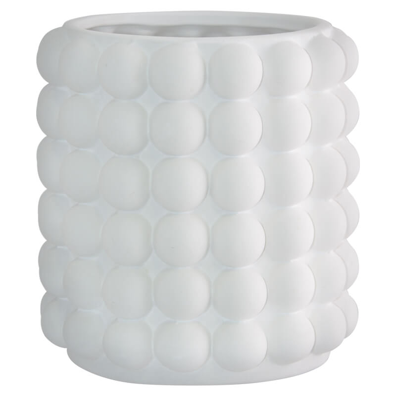 WHITE BUBBLE POT 15X15CM – Transnatal