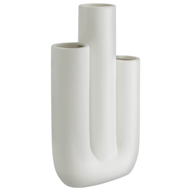 THREE PIPE CERAMIC VASE 16X7X28CM – Transnatal