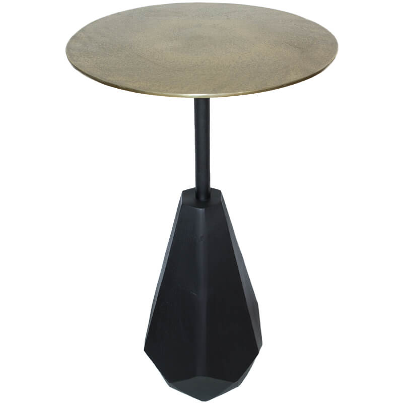 HEXAGONAL GOLD/BLACK TABLE 69X40CM – Transnatal
