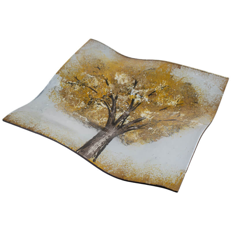 YELLOW TREE PLATE 25X25CM – Transnatal