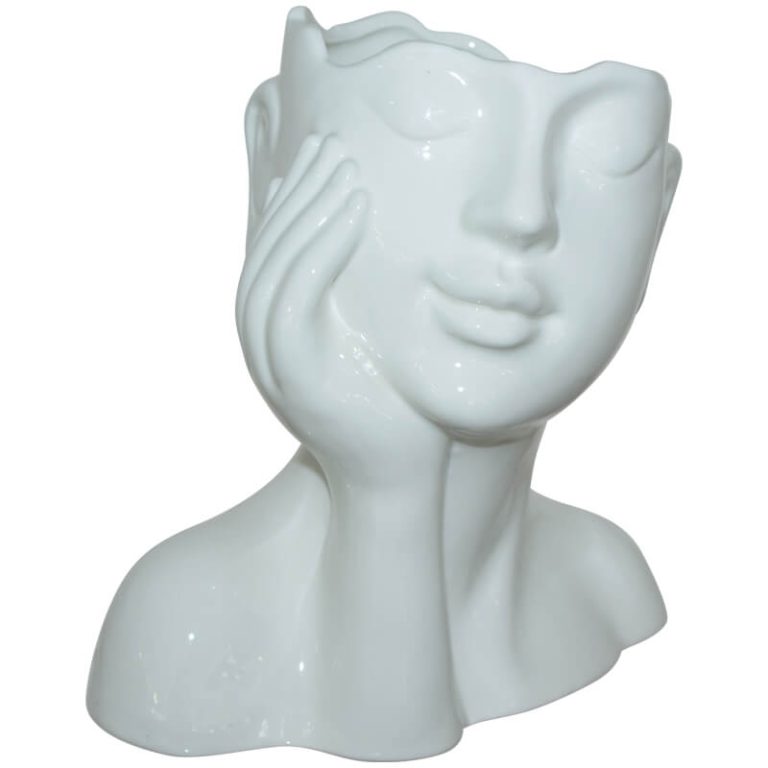 LADY FACE VASE 17CM – Transnatal