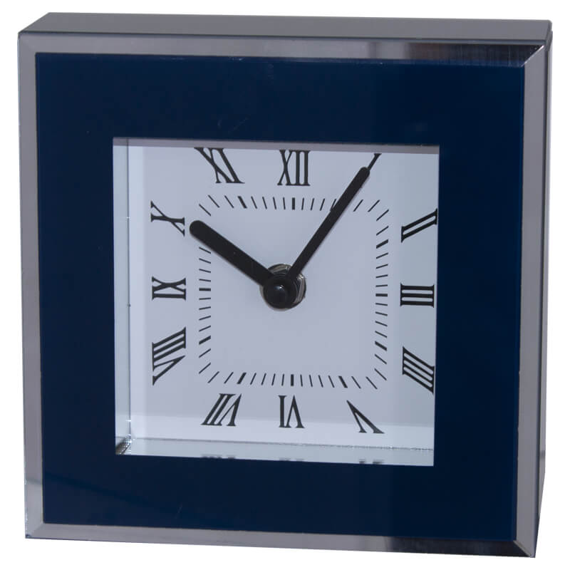 NAVY BLUE CLOCK 15X15X5CM – Transnatal