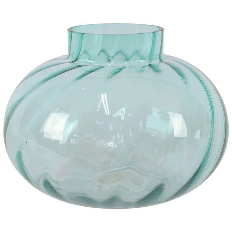 AQUA MARINE OPTIC VASE 18X25CM – Transnatal