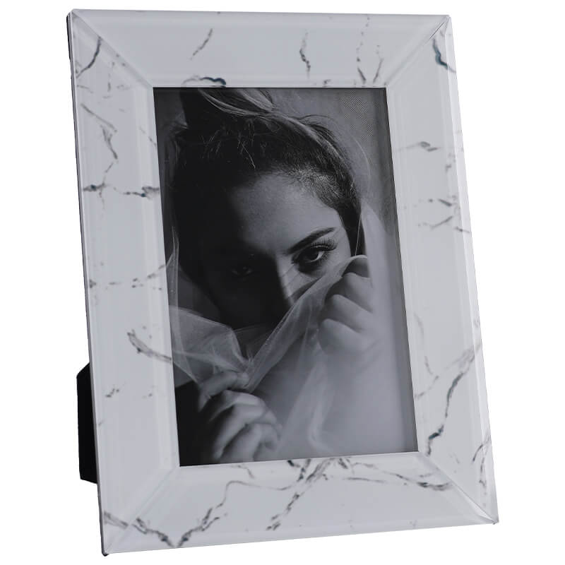 MARBLE GLASS PHOTO FRAME 21X16CM – Transnatal