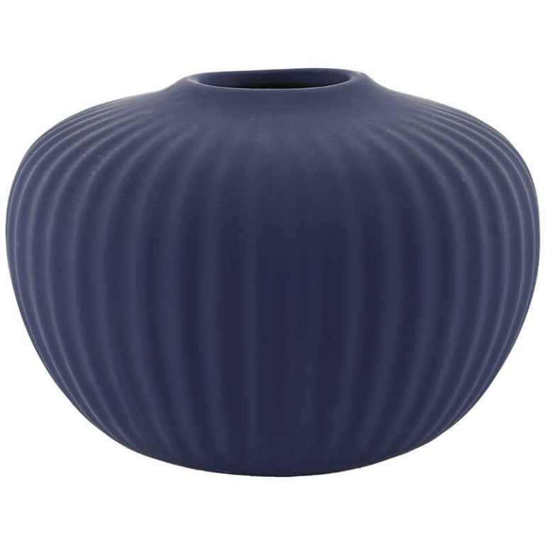 BLUE MINI VASE 15X11CM – Transnatal