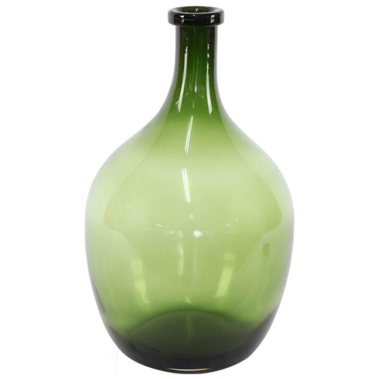 GREEN BOTTLE VASE 40X24CM – Transnatal
