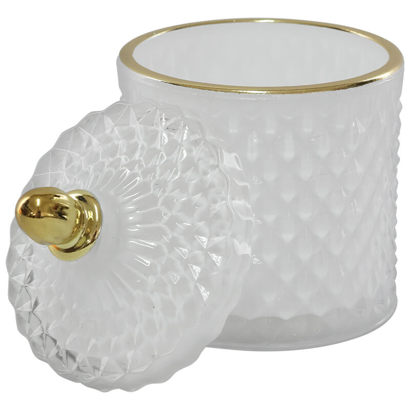 WHITE/GOLD TRINKET BOX 14X9CM – Transnatal