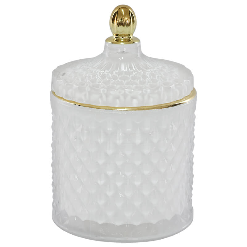 WHITE/GOLD TRINKET BOX 14X9CM – Transnatal