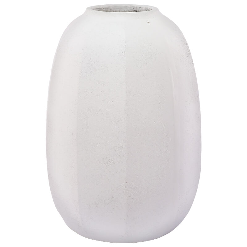 WHITE LINEAR VASE 49X34CM – Transnatal