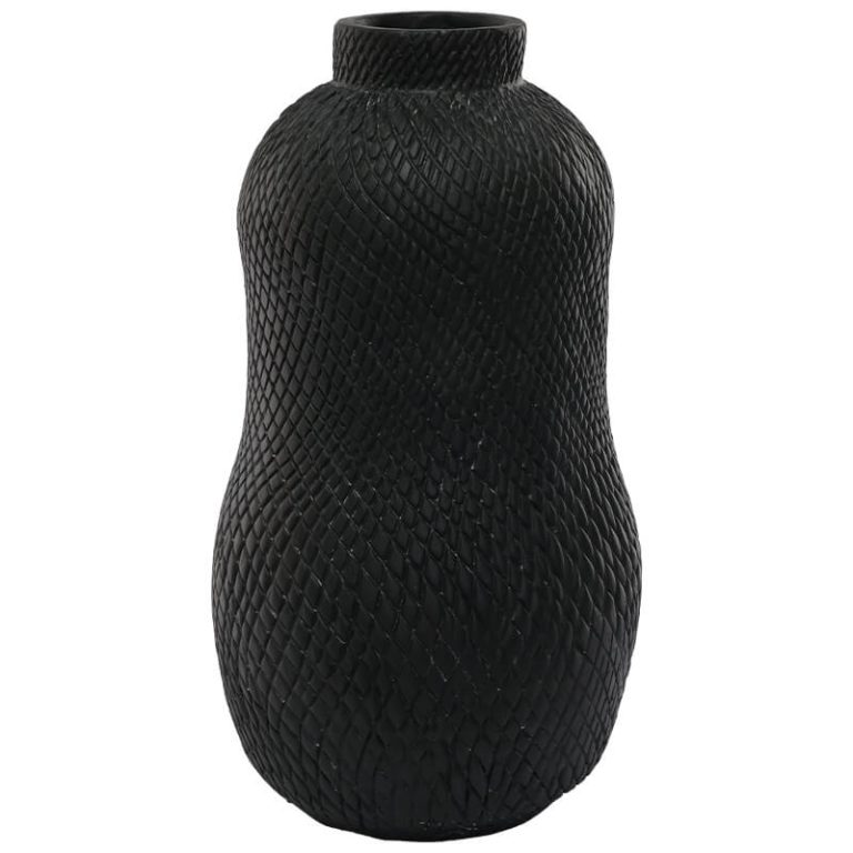 TARIM BLACK VASE 51X25CM – Transnatal