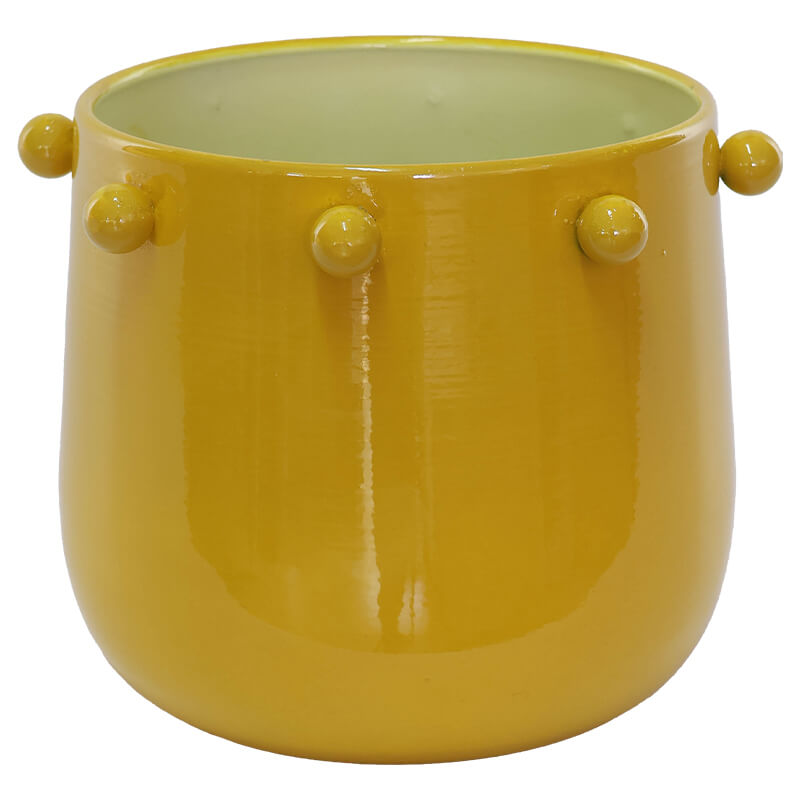 BOLAE YELLOW FLOWER POT 15CM – Transnatal