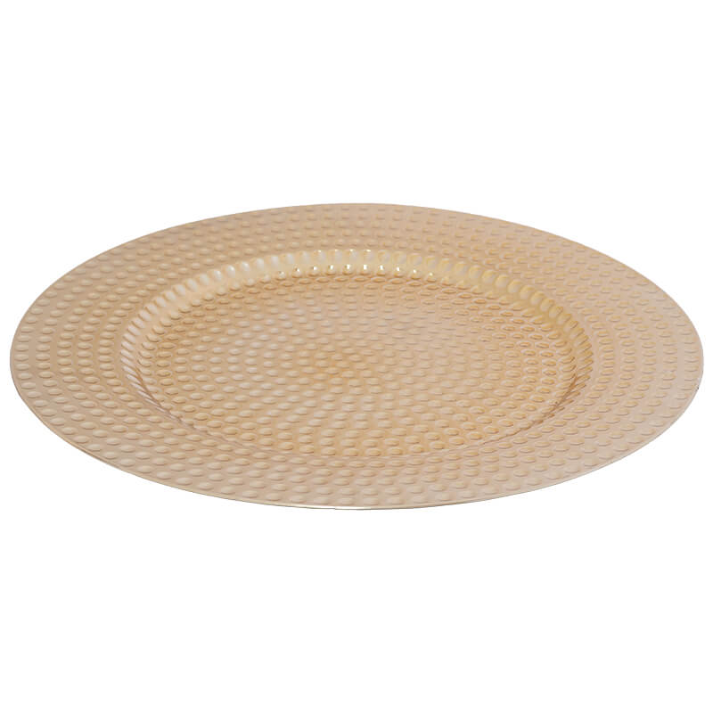 GOLD HAMMERED UNDERPLATE 33CM – Transnatal
