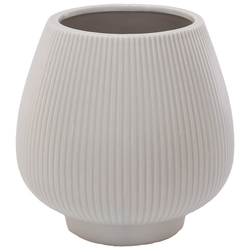 GREY STRIPE POT 16CM – Transnatal