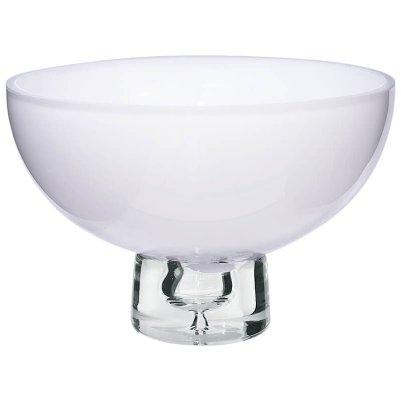 WHITE FTD BOWL/CLEAR BASE 13X7X19 – Transnatal